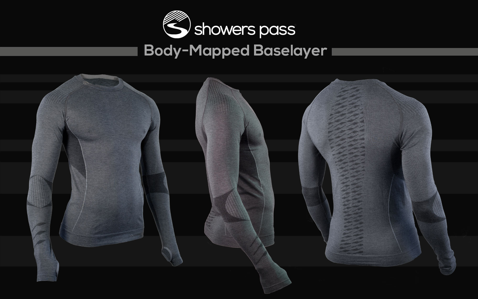 Showers Pass Debuts Better Baselayers through Body Mapping - Bikerumor
